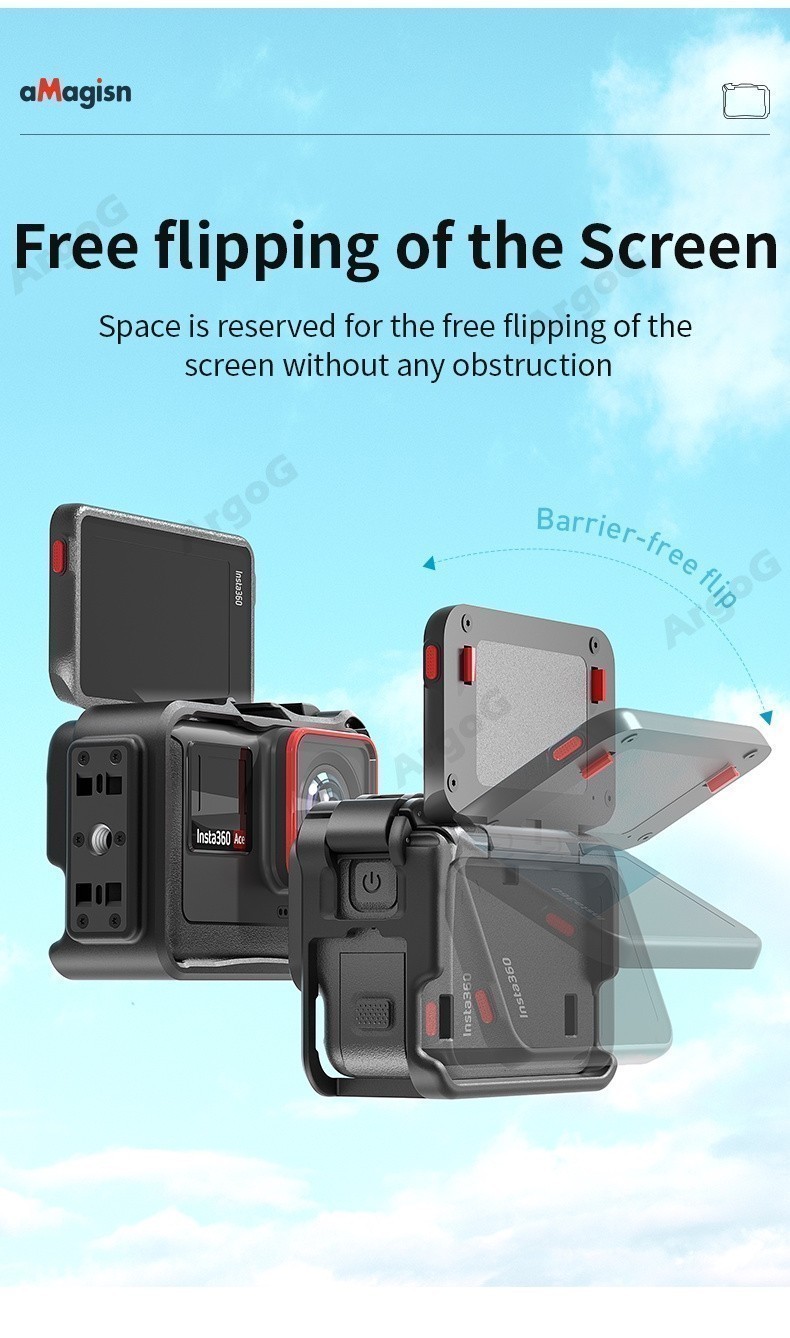 aMagisn Protective Frame Cage for Insta360 Ace Pro 2 / Ace Pro / Ace Horizontal-Vertical ...