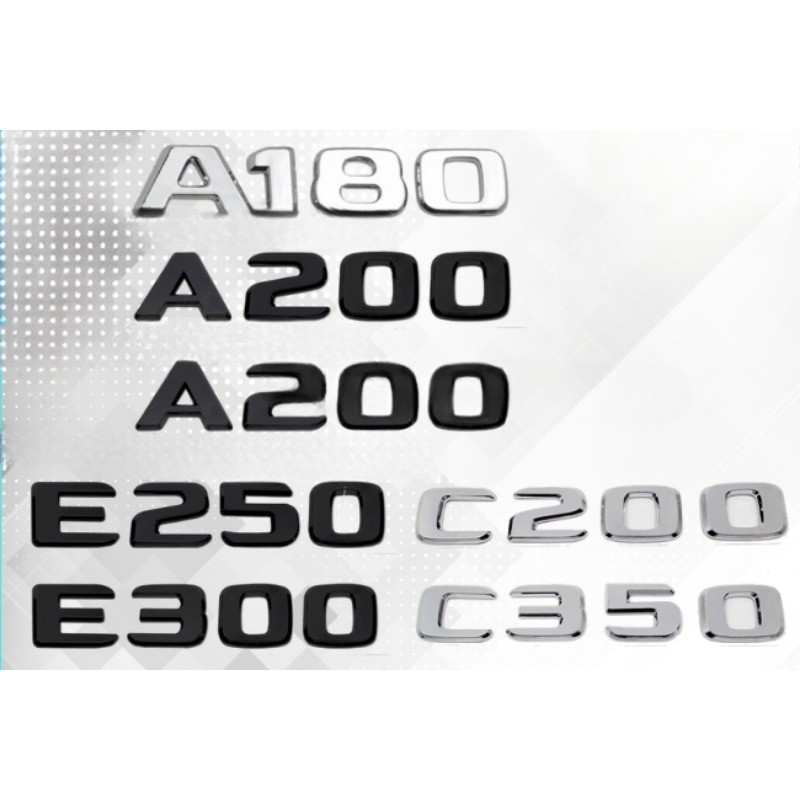 Mercedes-Benz C180 C200 C300 E300 Emblem C-class E-class logo Car Rear ...