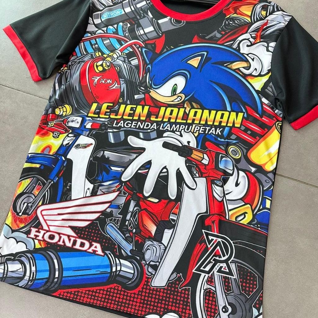 Racing Motor Viral Graphic Design Kereta Yamaha Honda Lengan Pendek ...