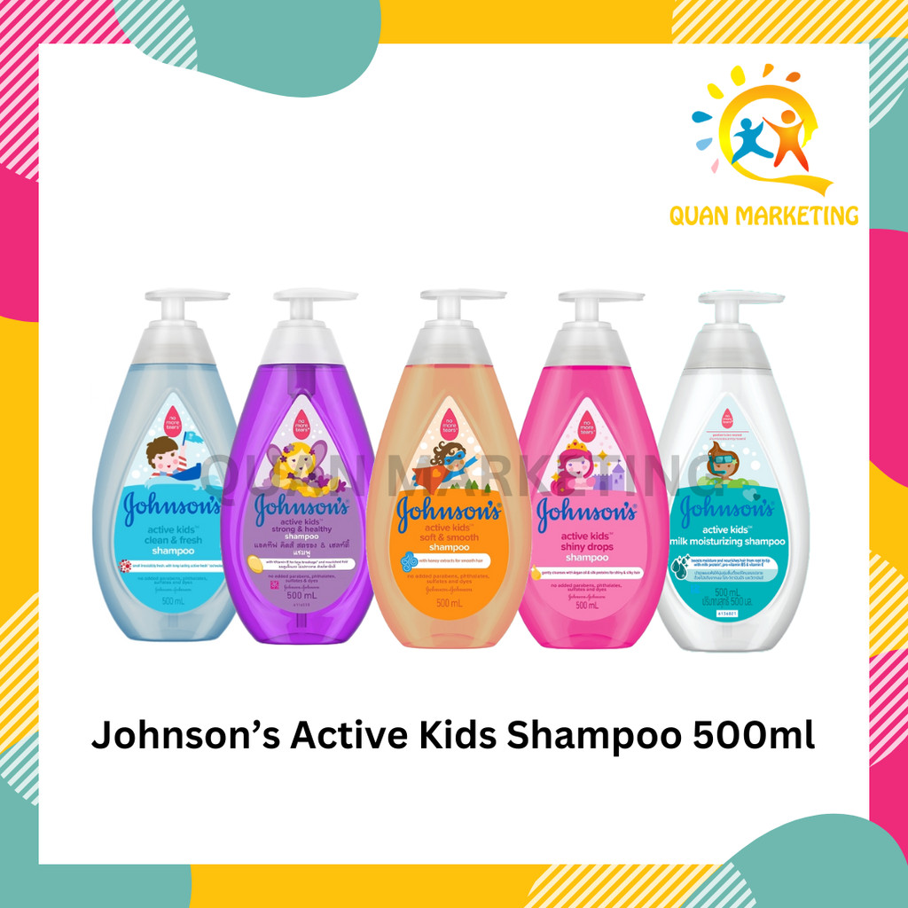 Johnson's Active Kids Shampoo (500ml) [Shiny Drop / Strong&Healthy ...