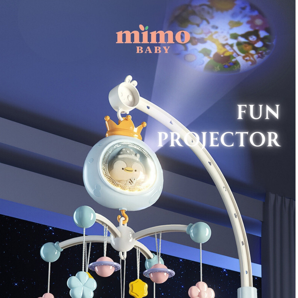 Musical & Rotating Cot Hanging Toy | Crib Rattles with Projector ...