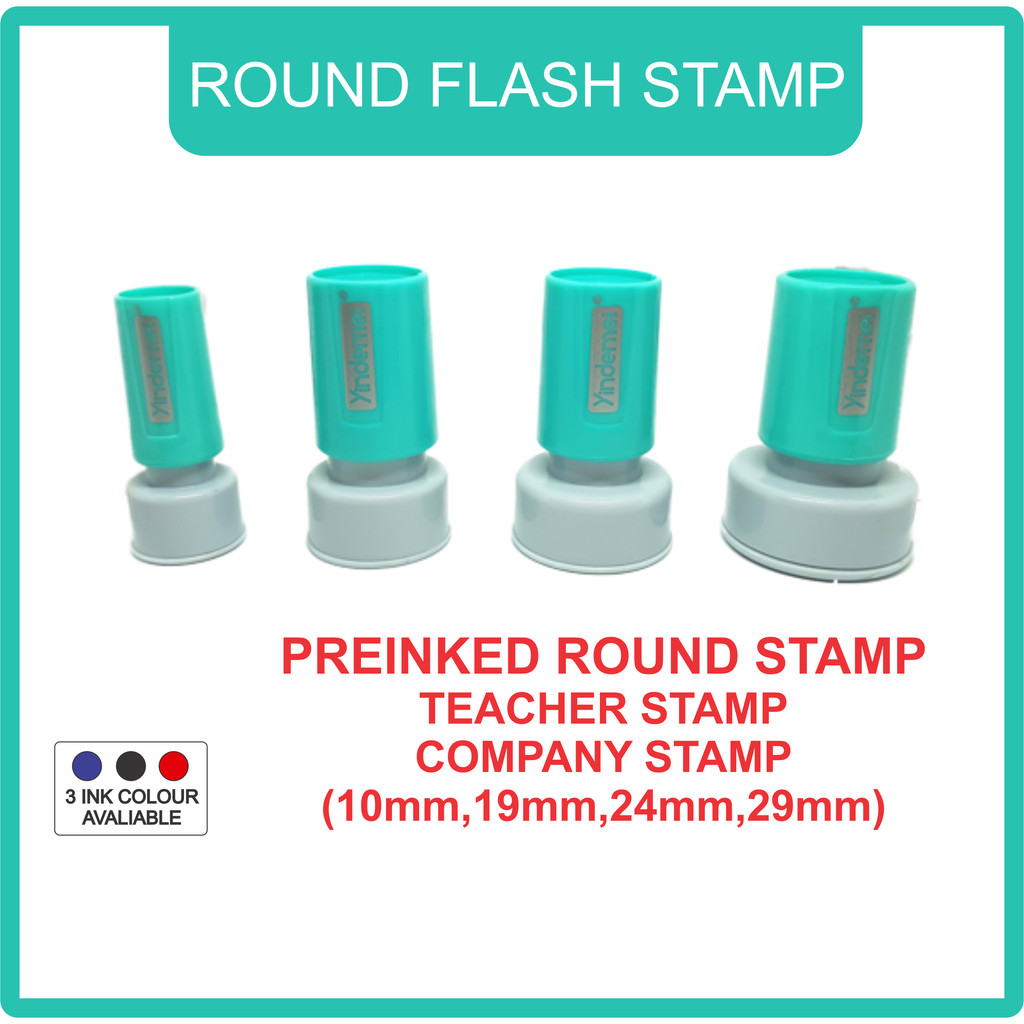 in stock CUSTOMIZED PREINKED ROUND STAMP COP BULAT PREINKED(READY STOCK ...