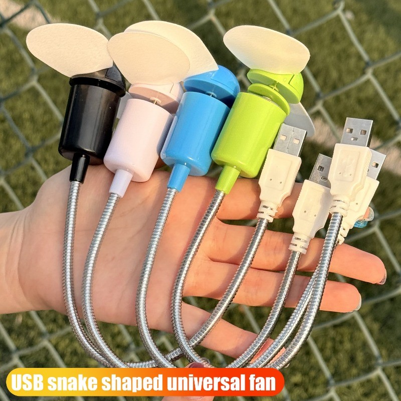 360° Bendable USB Desk Fan with Flexible Gooseneck, Quiet Cooling Fan ...