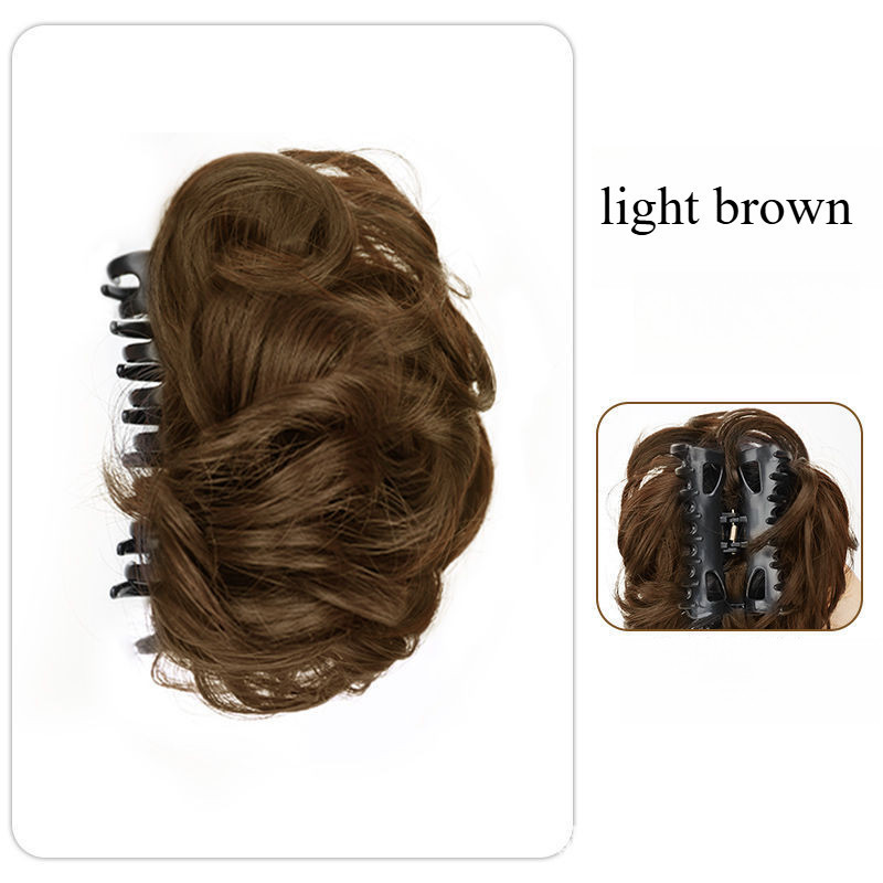 Wigs for Women Ball Head Hair Bag Wig Grab Clip Wig Fluffy Flower Bud ...