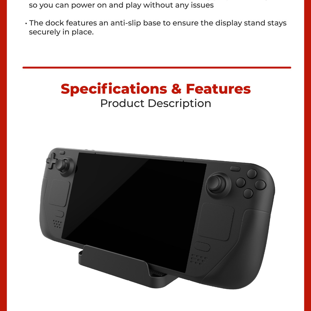 PGTECH Steam Deck OLED Display Stand Collection Dock for Nintendo Switch & Phone Mount GP-805 ...