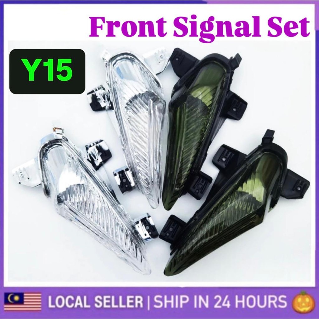 Front Signal Yamaha Y15 V1 V2 Exciter Y15ZR PNP YSUKU LAMPU SIGNAL DEPAN SET 2PCS TINTED CLEAR ...