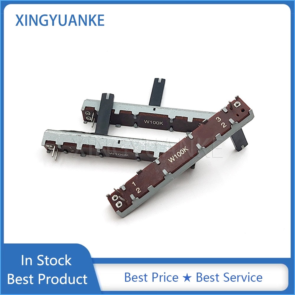 2Pcs/lot 60MM Straight Slide Potentiometer W104 W100K With Midpoint ...