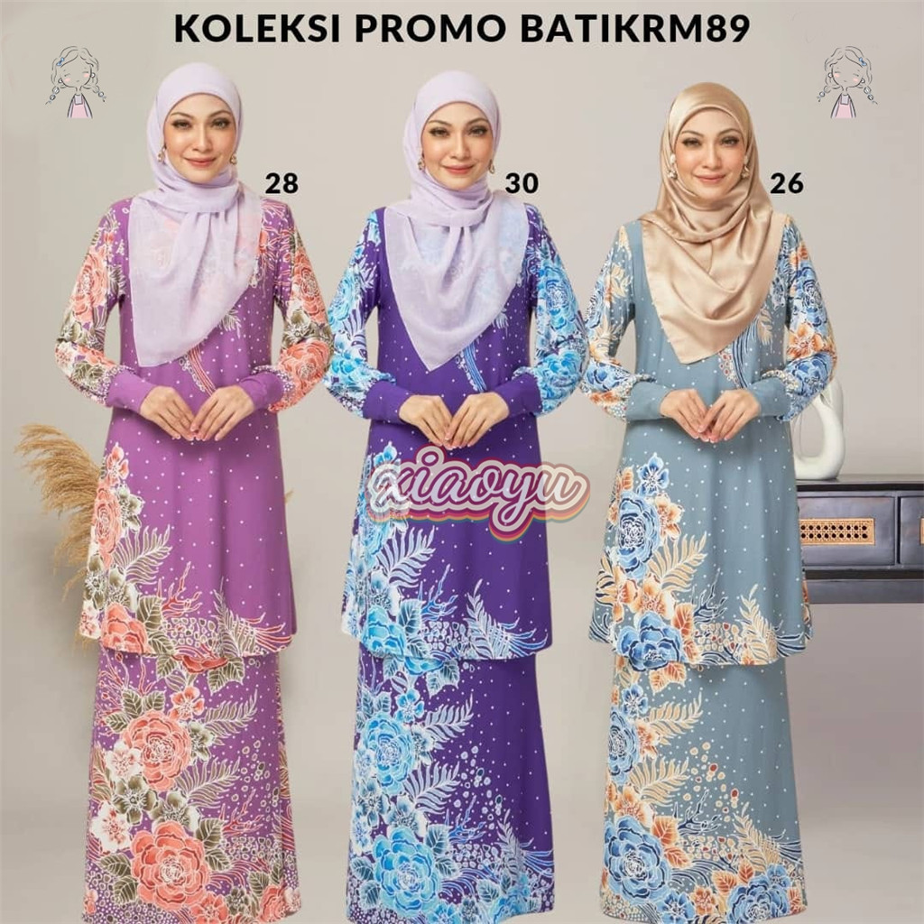 B26B30 New Corak Batik Printed : Baju Kurung Moden Lycra Korea Selesa ...