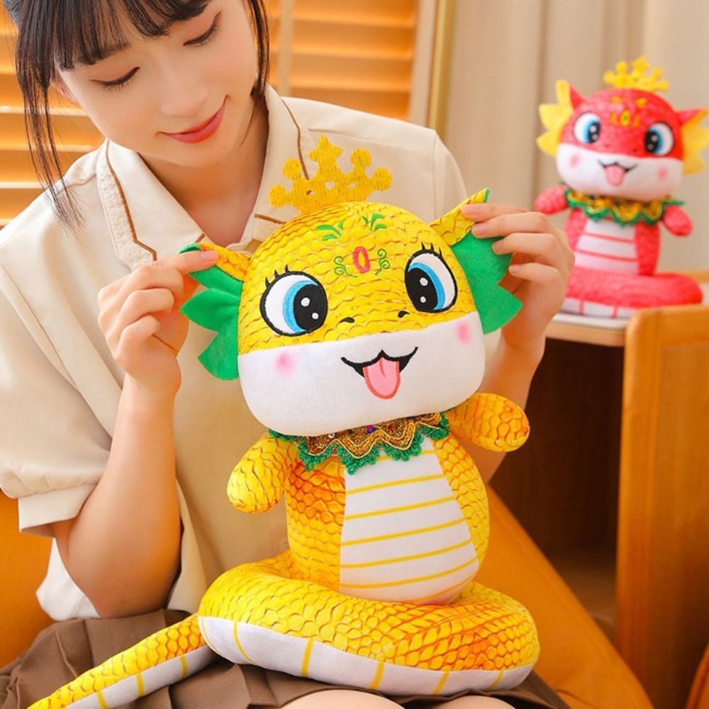 Big Eyes Snake Year Plush Toy The God of Wealth Good Luck Wealth Snake ...