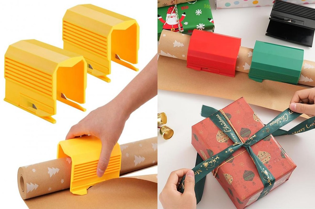 VM_ Paper Scissor Cutter Christmas Wrapping Paper Roll Cutter Easy ...