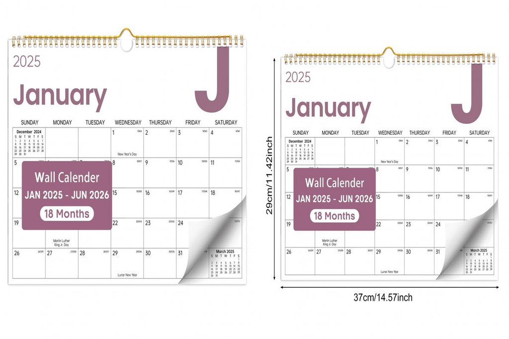 Wall Calendar 2025-2026 Sturdy Construction Calendar 2025-2026 Large ...