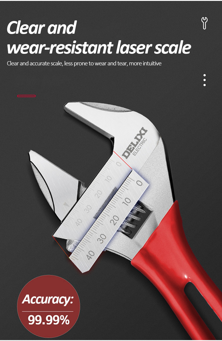 DELIXI ELECTRIC Short Handle Wrench Big Opening Ratchet Wheel ...