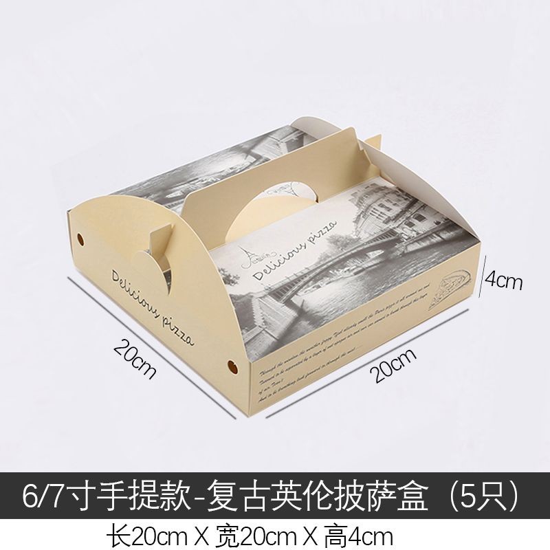 Disposable Pizza Packaging Box 6/7/8/9 Inch Portable Pizza Bag Takeaway ...