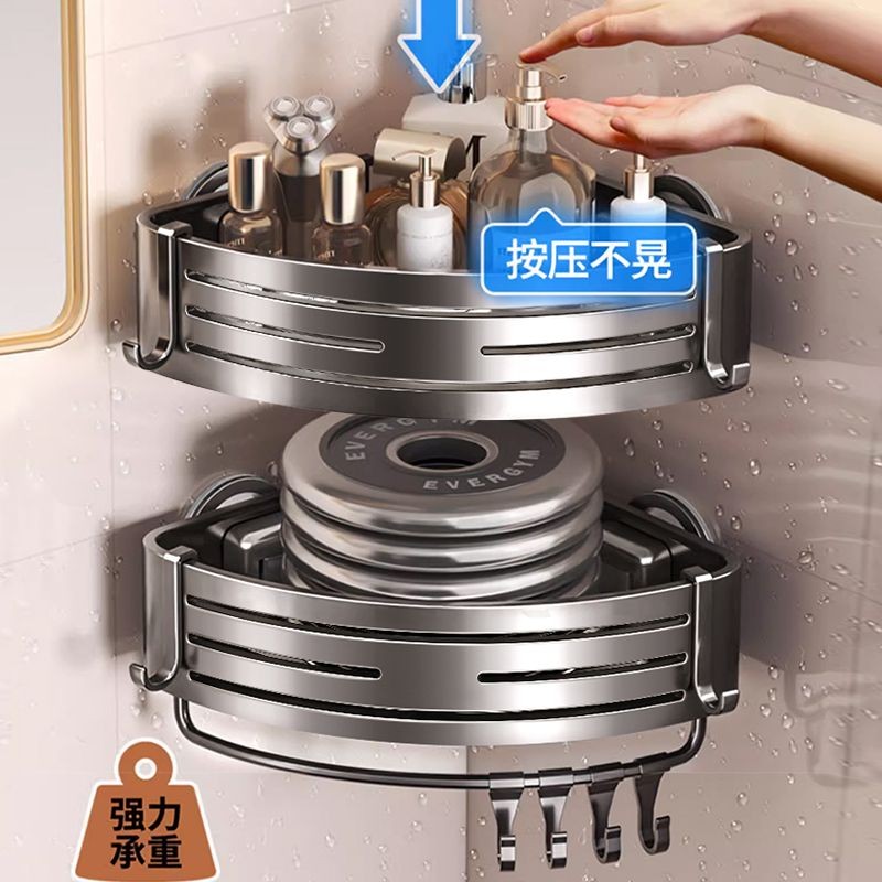 Suction Cup Triangle Storage Rack Without Punching Wall-mounted Wall ...