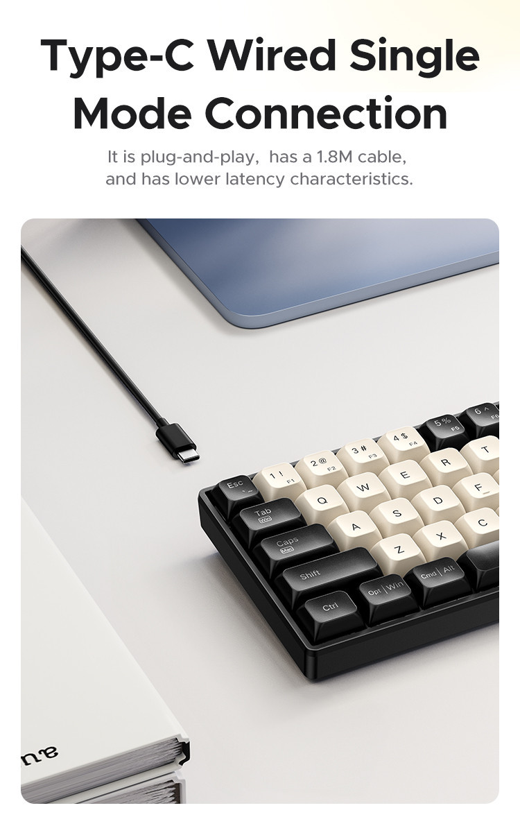 UGREEN USB Mini Wired Mechanical Keyboard Red Switch Dual Colour ...