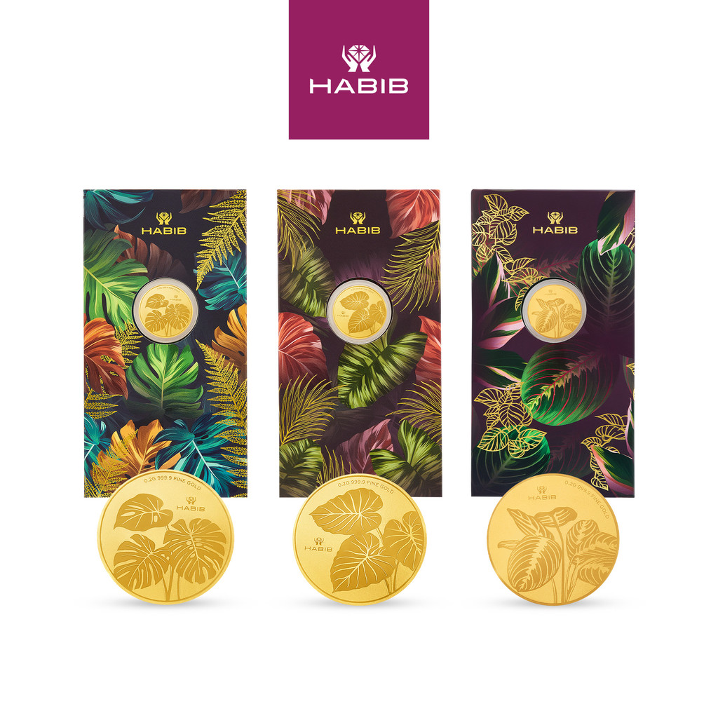 HABIB Tropical Plant Collection | 999.9 Gold Wafer Coin (0.20g ...