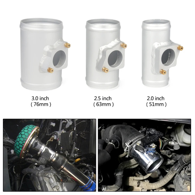 76mm/63mm/51mm Air Flow Sensor Adapter Intake Meter Mount Base Air Flow ...