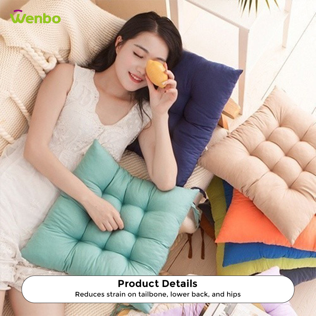 Wenbo Soft Home Office Sofa Chair Seat Pad Comfortable Cotton Seat Cushion Buttocks Kusyen Alas ...