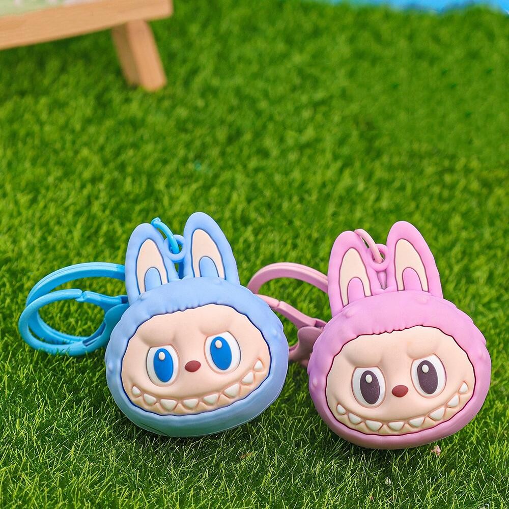 Trojan Cute Labubu Bubble Mart Keychain Cute Labubu 3D Rabbit Cartoon ...