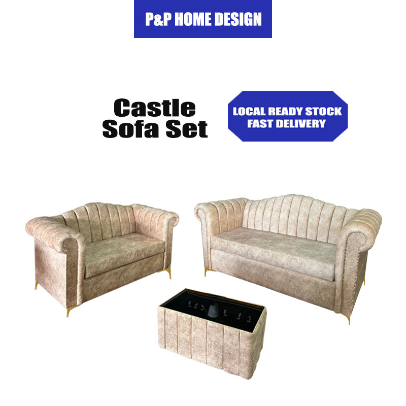 Castle Sofa Set 1+2+3 Seater + Coffee Table Sofa Set Modern Classic ...