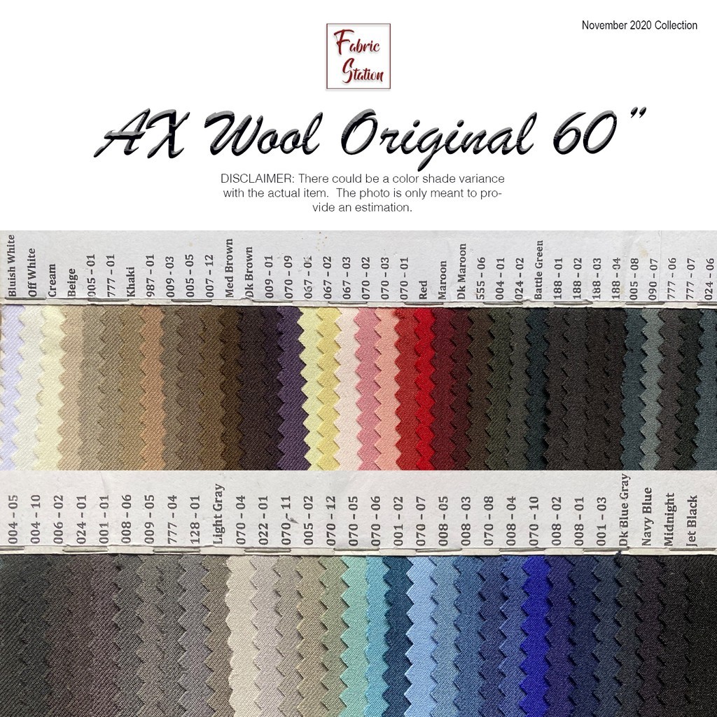 in stock Original AX Armani Wool Fabric 60" (SET A) for Men's Suits ...