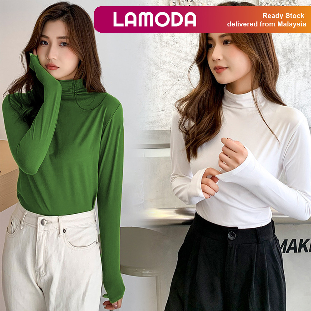 [Lamoda]YUNO Women Top Mid-High Collar Inner Wear Muslimah Inner Wear ...