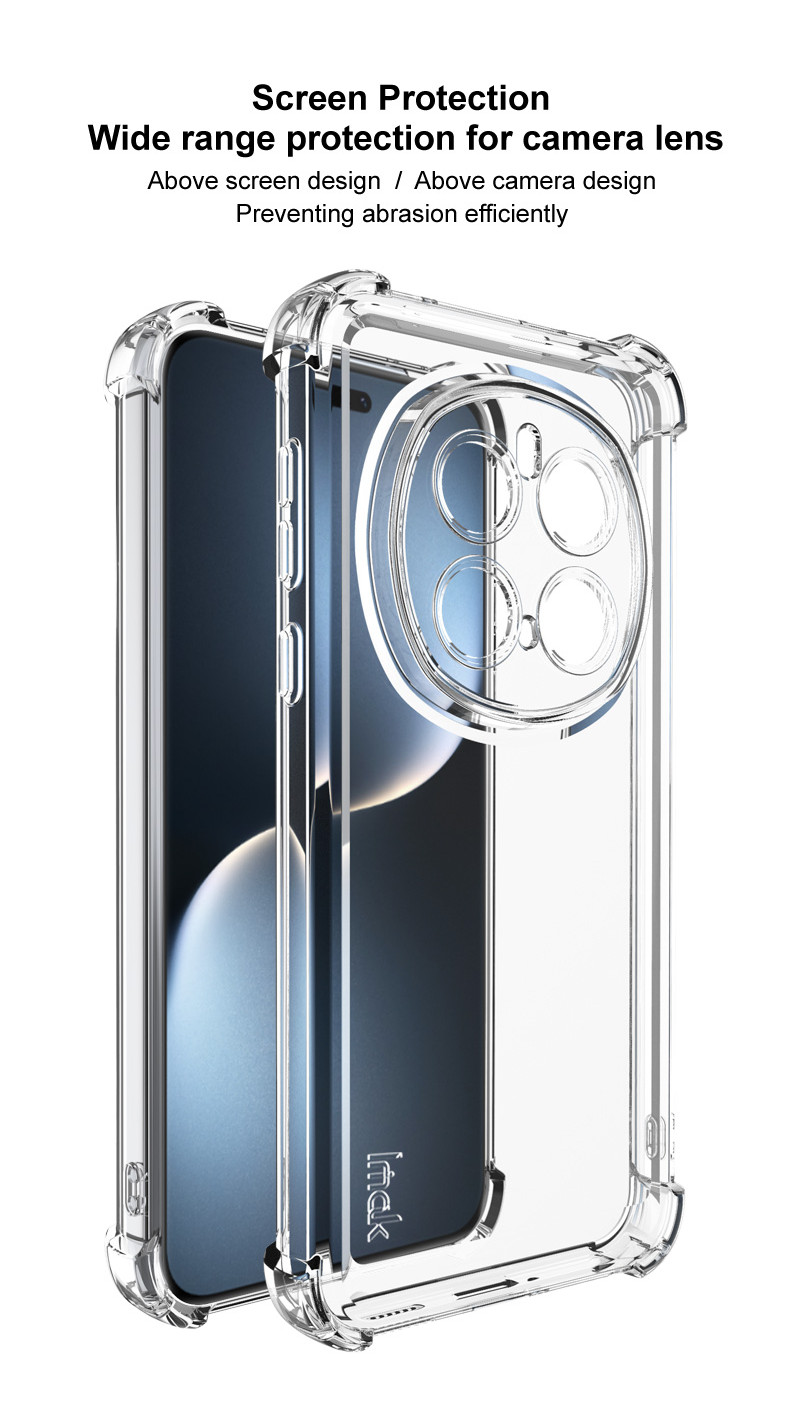 For Honor Magic 7 Pro 5G Case IMAK UX-4 Series Straight Frame Soft Cover for Honor Magic6 Pro 5G ...