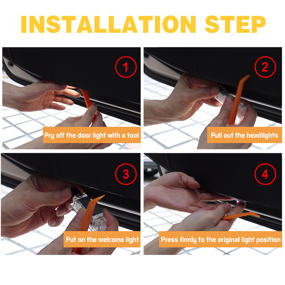 2PCS Car LED Door Welcome Light for Honda Insight Logo 2010 2011 2012 ...