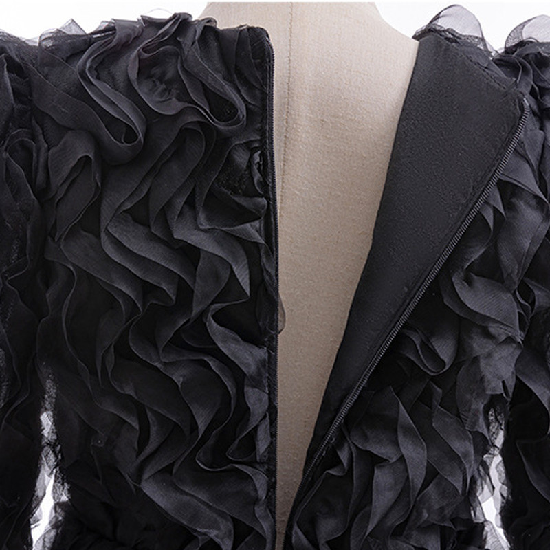 Wicked Elphaba Cosplay Costume Black Dress For Kids Girl Mesh Gown With ...