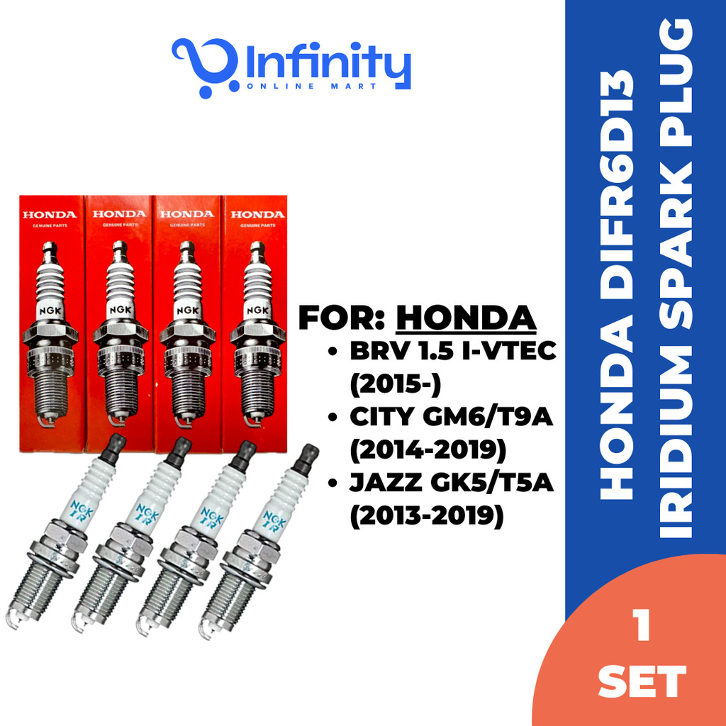 HONDA NGK DIFR6D13 Iridium Spark Plug For Honda City GM6 T9A/ Honda Jazz GK5 T5A/ Honda BRV 1.5 ...