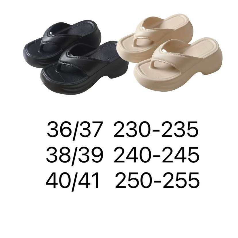 ( Gift with purchase ) Comfy base square head flip flop shoes sandal ...