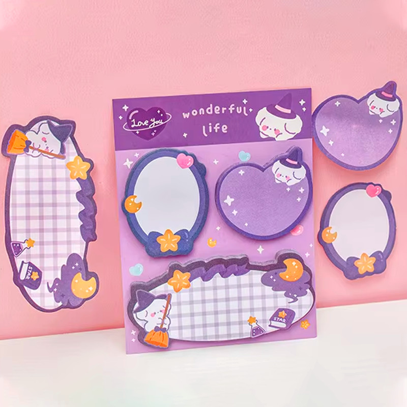 𝐒𝐖𝐄𝐄𝐓 𝐍𝐎𝐓𝐄𝐒 10/20/30/40/50pcs Cute Shape Sticky Notes Student Memo Pad ...