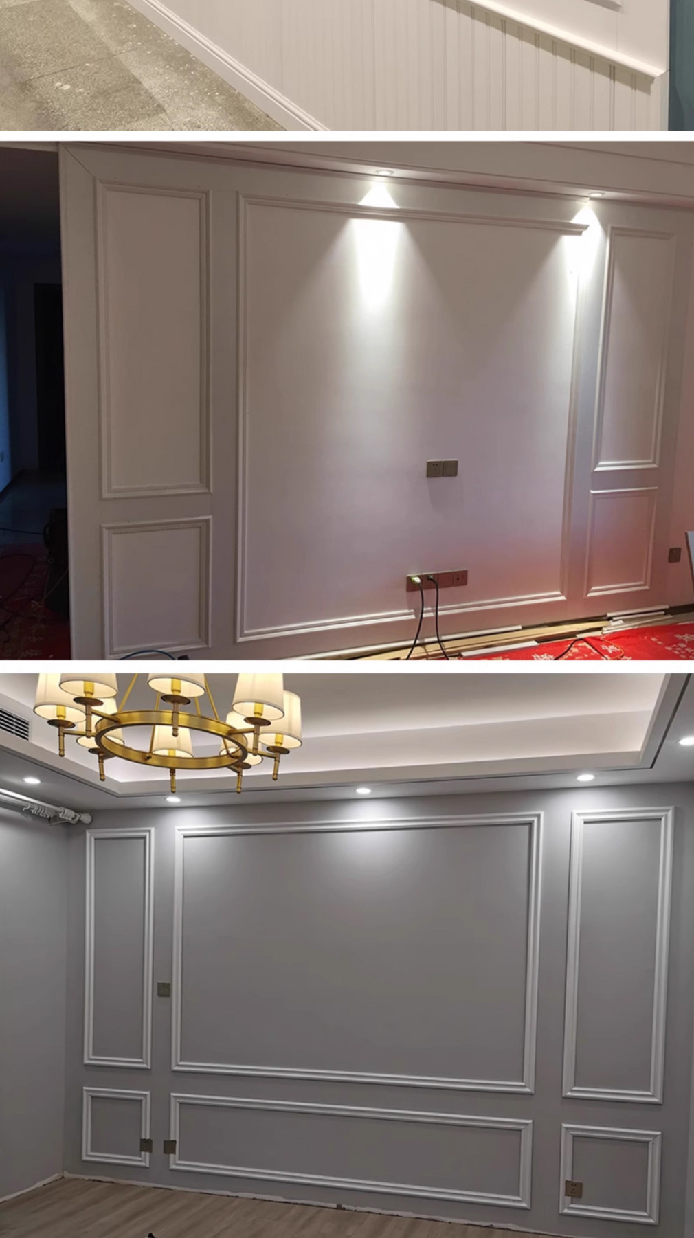 [8ft PVC Wainscoting Panel] Angel White Decorative Wall Trim ...