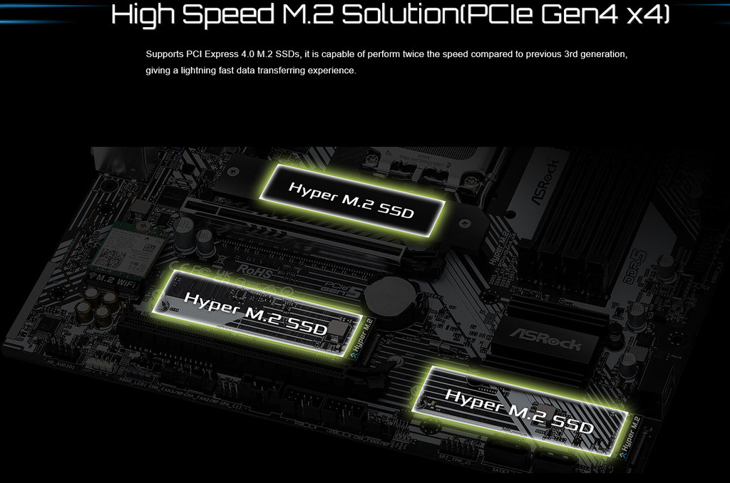 ASRock B760M PRO-A WIFI DDR5 LGA1700 Motherboard 14th Gen Intel Support ...
