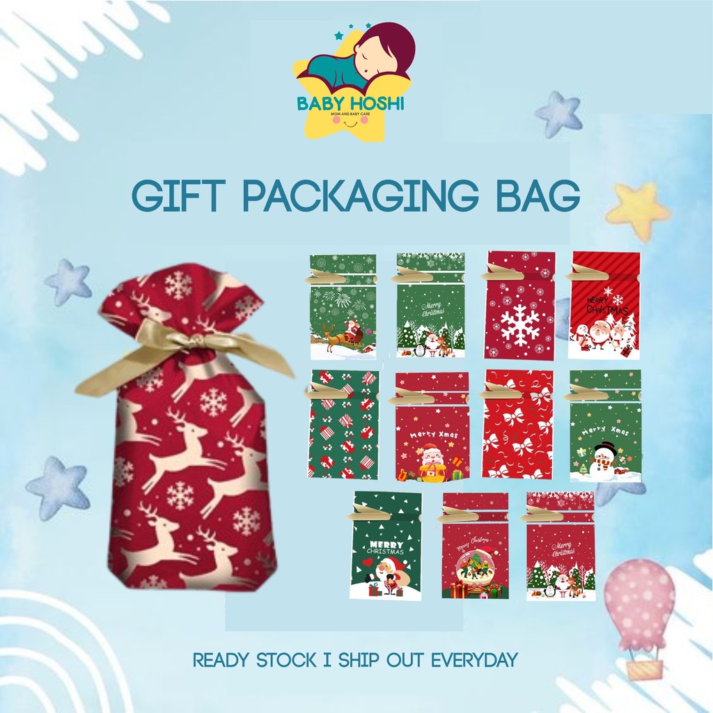 BH 50PCS Party Gift Doorgift Tie Bag Packaging Plastic Goodies Ribbon ...