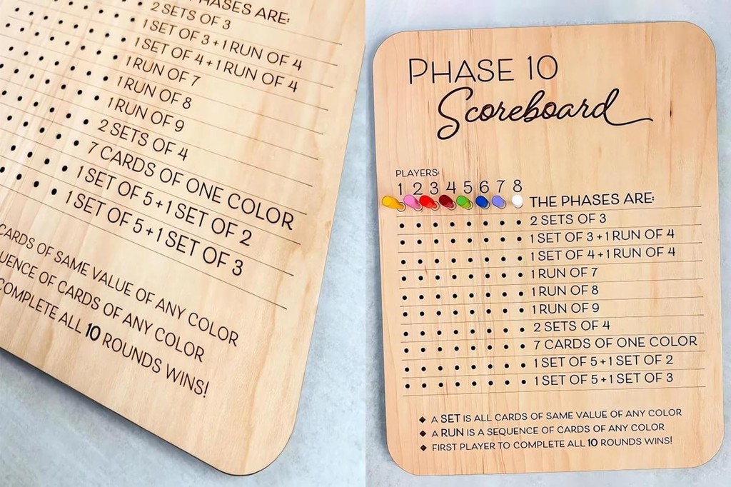 SL| Compact Score Tracker Game Night Essential Wooden Scoreboard Set ...