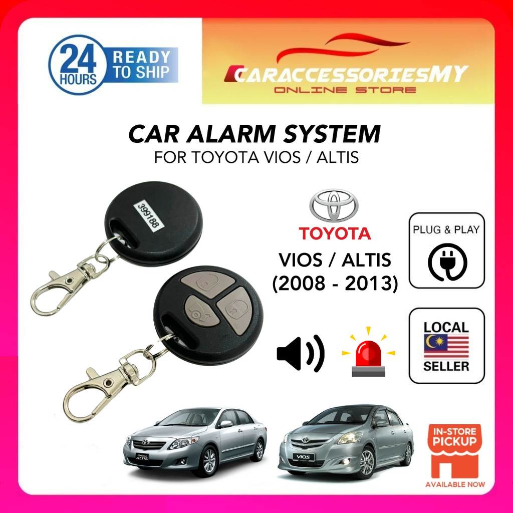 Toyota Vios / Toyota Altis ( 2008 - 2013 ) Plug & Play OEM Car Alarm ...