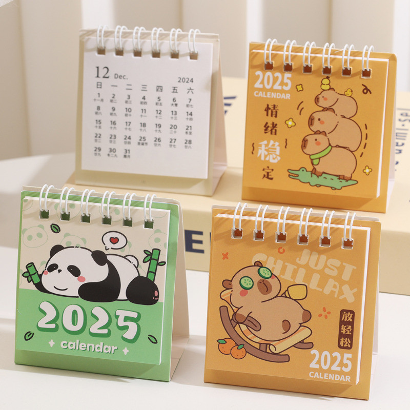 2025 Kawaii Capybara Desk Calendar - To Do List Planner - Portable ...