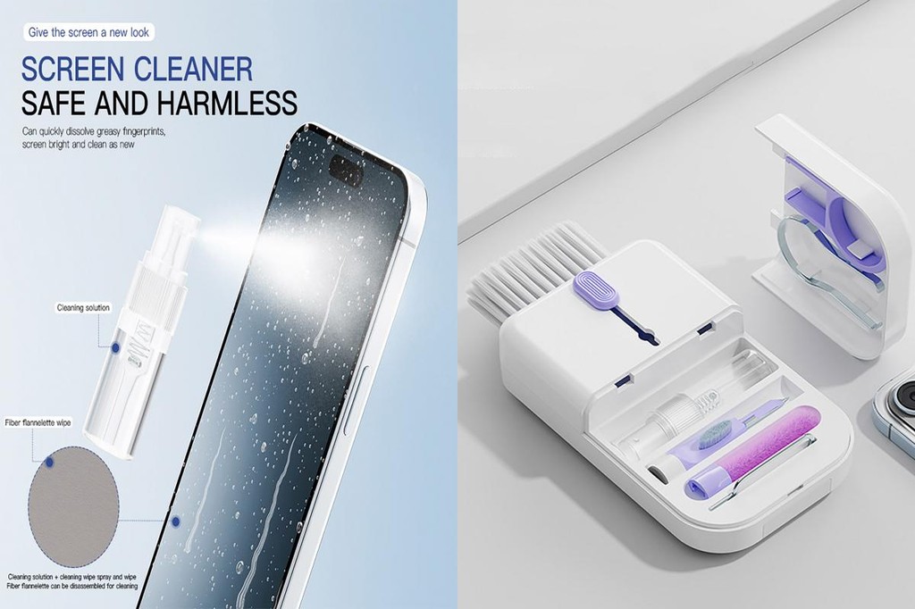 KDDT- Keyboard Dust Remover Phone Port Cleaning Kit Portable 11 in 1 ...