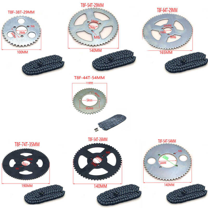 47cc 49cc T8F chain 136 and 38 54 74 teeth Chain plate sprocket for ...