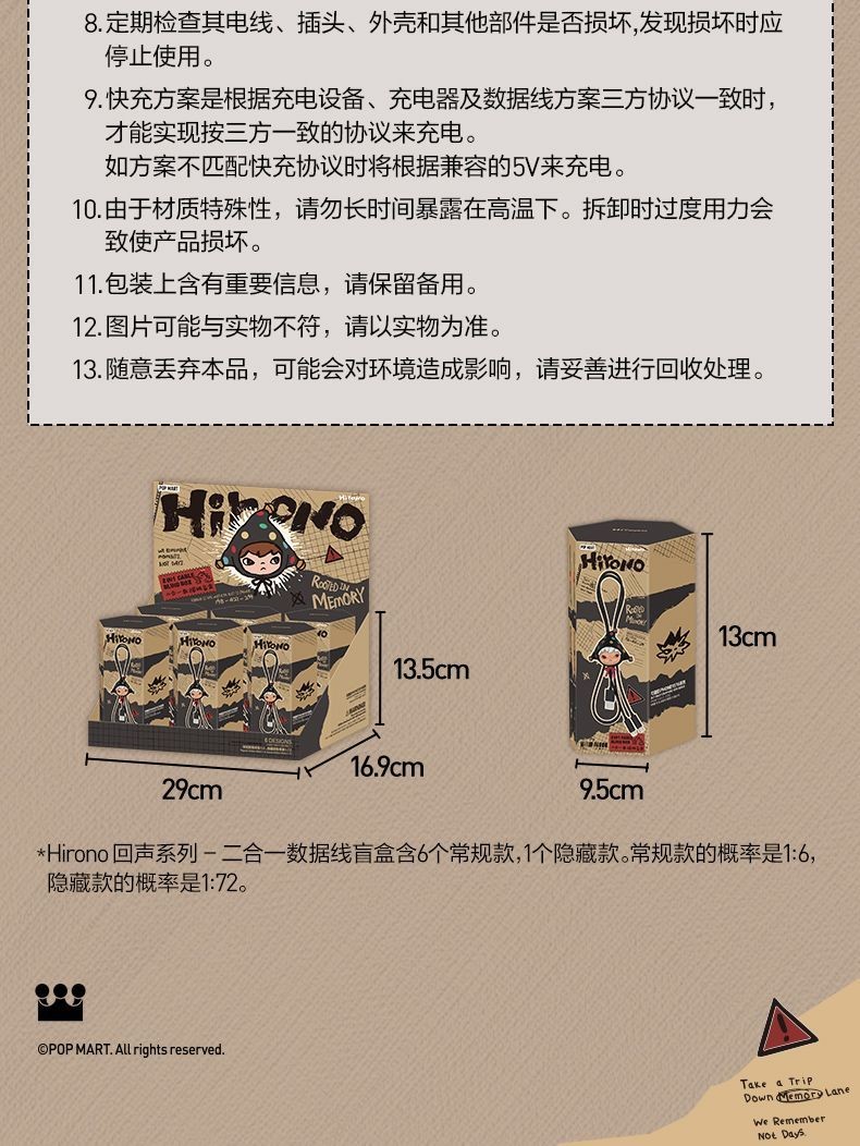 POPMART Ono Hirono Echo Series Two-in-One Data Cable Blind Box | Shopee ...