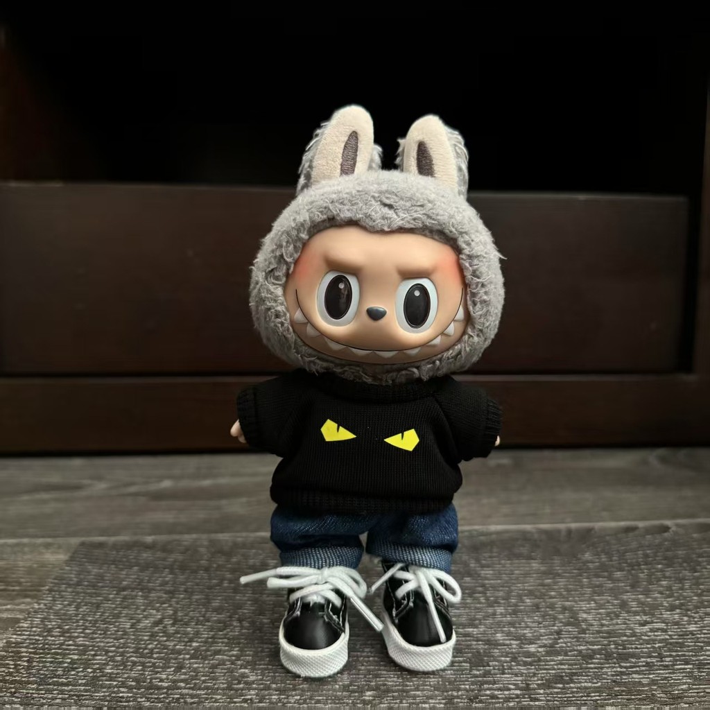 15cm 17cm Labubu Clothes Cartoon Hoodie Jeans For Labubu V1 V2 V3 Baby ...