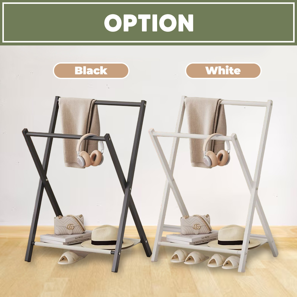 Little Carpenterr Foldable Clothes Hanging Rack Rak Baju Rak ...