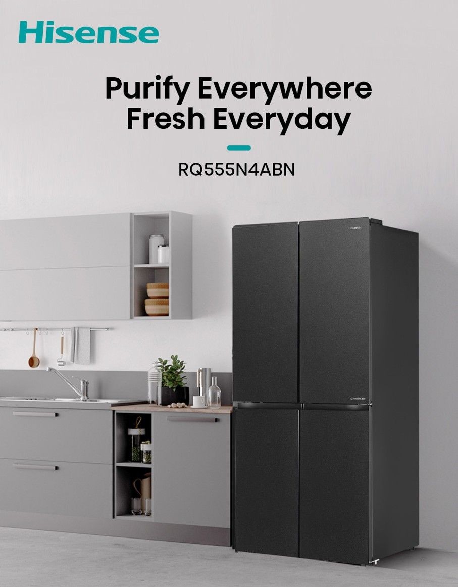 HISENSE🥫 520L Peti Sejuk Multi-Pintu Inverter Pro & Active Hygiene 360 ...