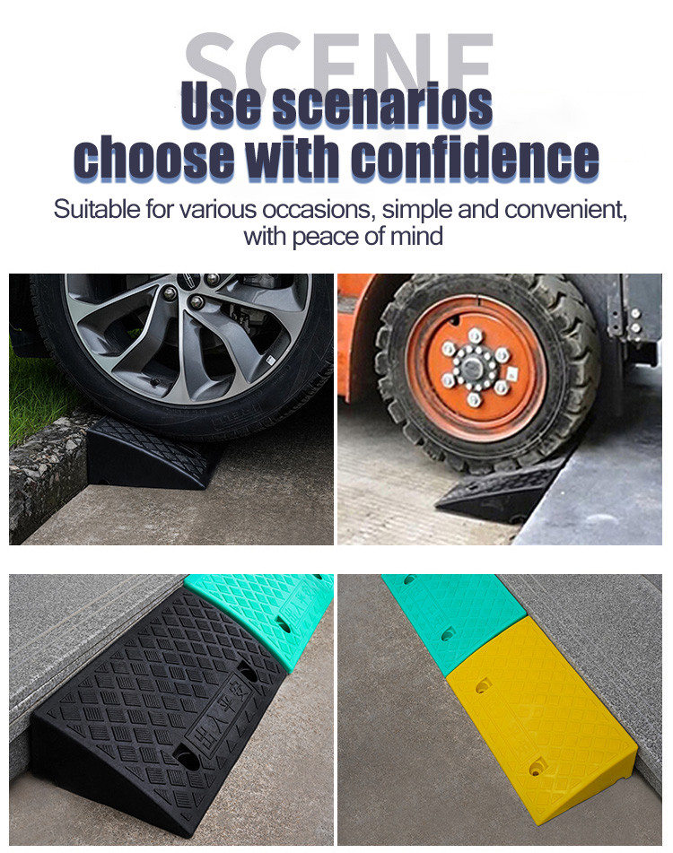 Portable Curb Ramps Heavy Duty Plastic Wheelchair Ramp Lightweight PVC ...