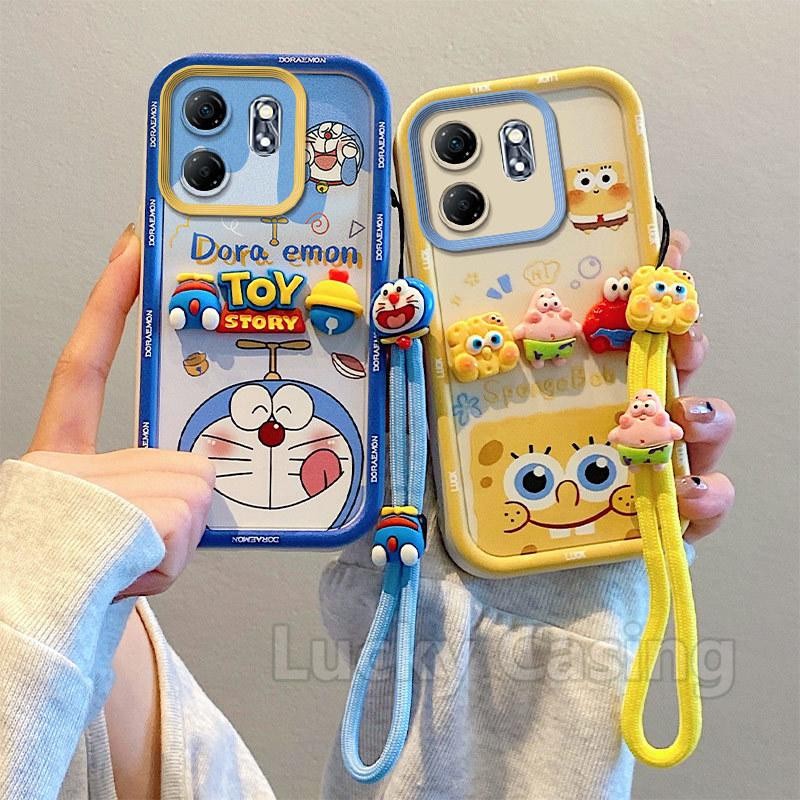 For Infinix Smart 9 Case Luxury Silicone Shockproof and Rope Infinix ...