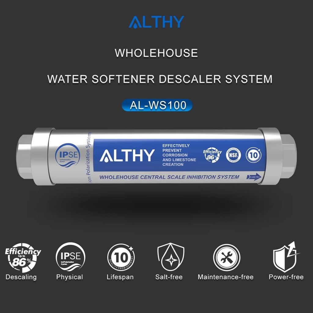 ALTHY IPSE Whole House Scale Inhibition Inline Water Softener System ...