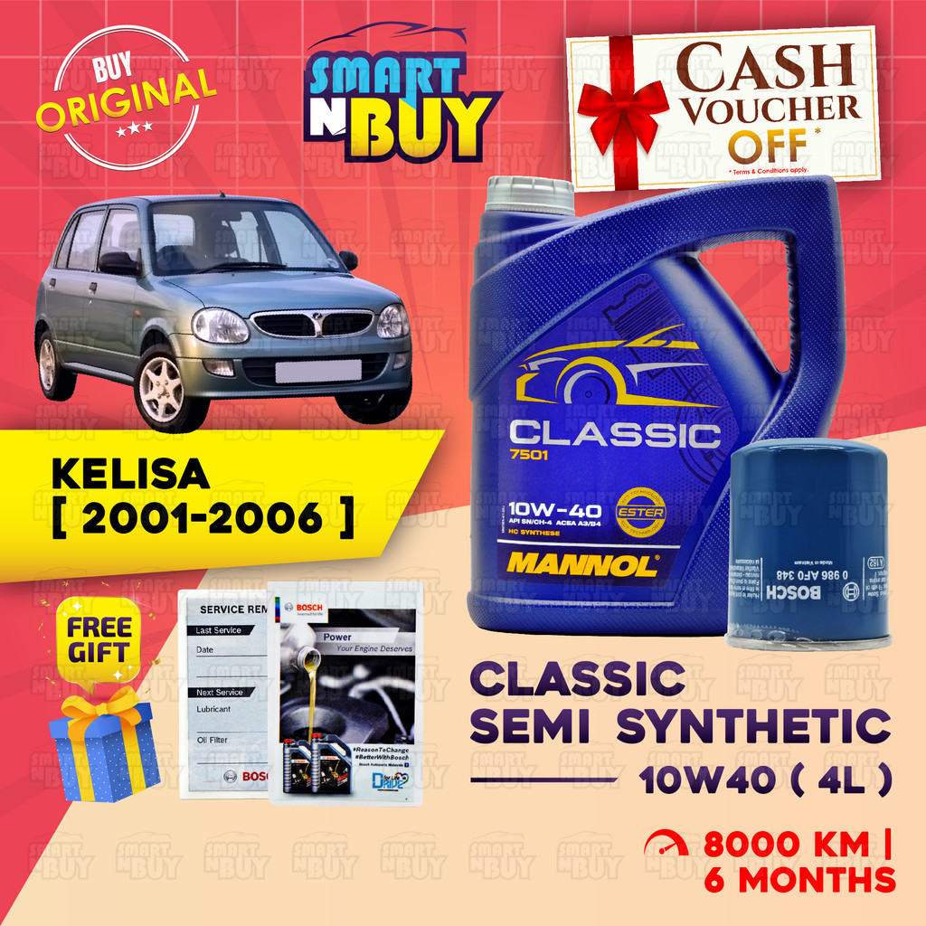 Mannol Engine Oil 10W40 Semi Synthetic Original Minyak Hitam Kereta ...