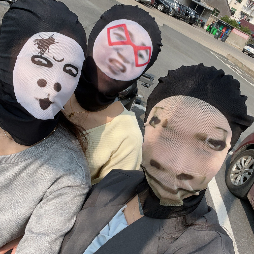 Trendy Prank Emoji Full Face Headband - Unique 3D Seamless Funny Emoji ...