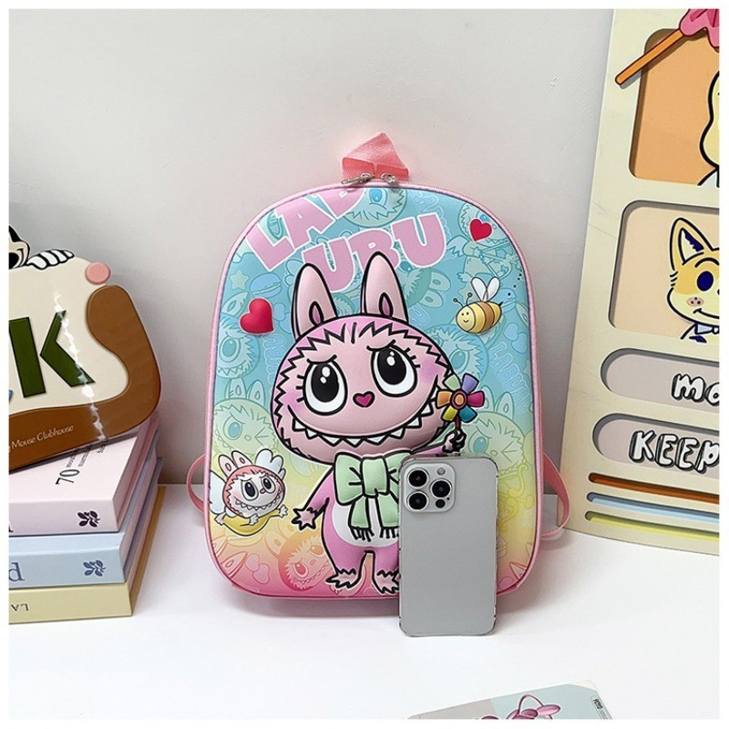 12 Inch 3D Three-dimensional Labubu Backpack EVA Cartoon Kindergarten ...